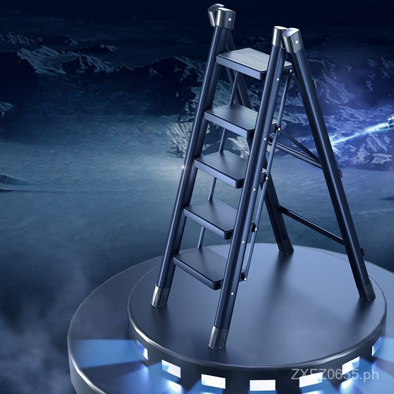 Four-Step Ladder Ladder Stair Carbon Household Ladder Steel Ladder ...