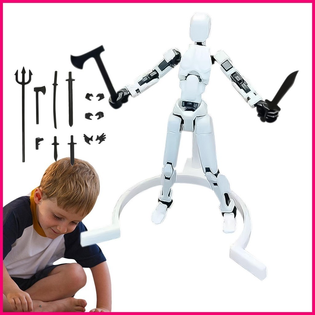 3D Printed Action Figure Movable Desktop Robot Multi-jointed Hand ...