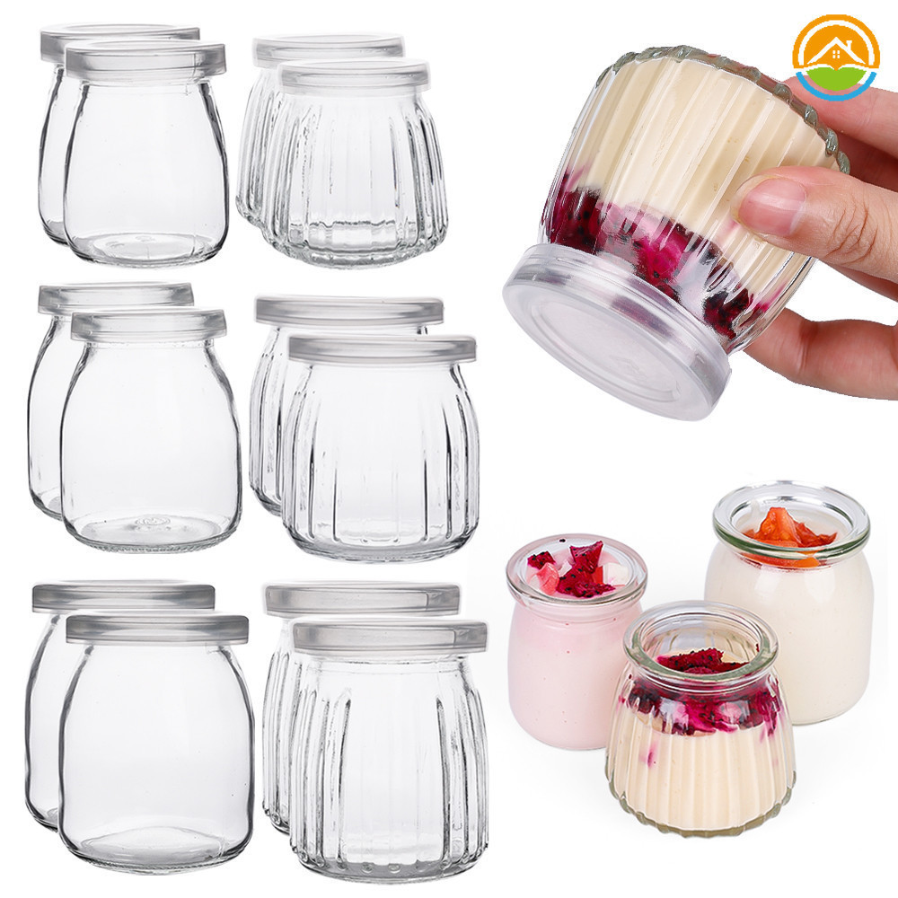 High Temperature Resistant Pudding Glass Storage Bottle / 100ML 150ML ...