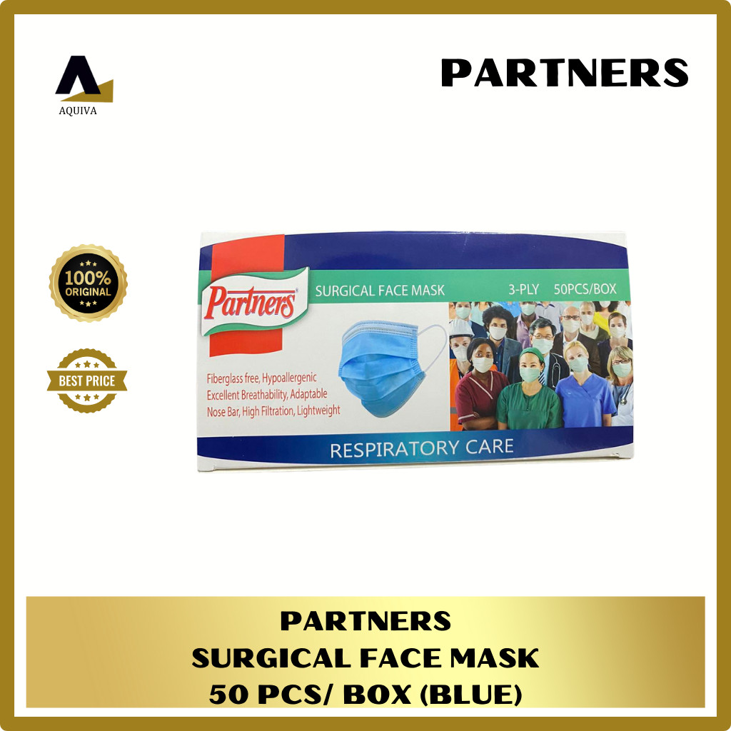 MEDIPRIME Partners Face Mask 3-Ply with Earloop Disposable Hospital ...