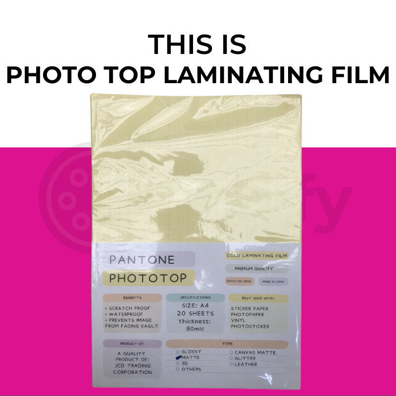 Pantone Photo Top Cold Laminating Film A4 20 Sheets 80 Microns | Shopee ...