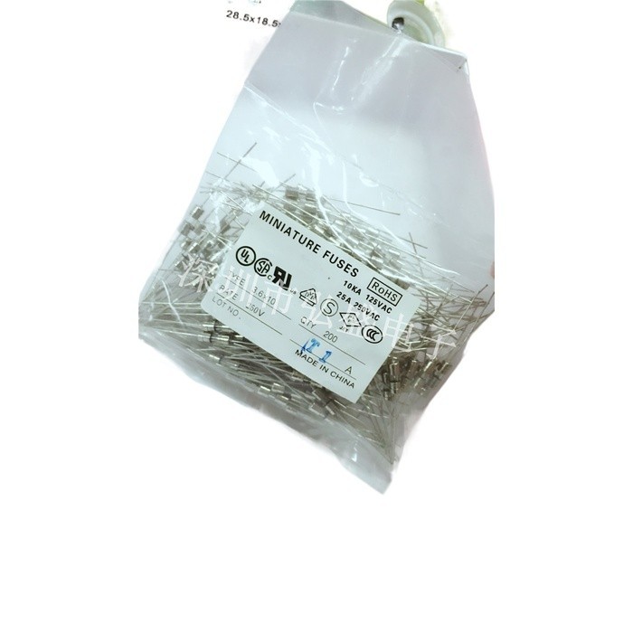 3.6X10 1A glass fuse 3.6*10MM with leads T1AL slow break 250V ...