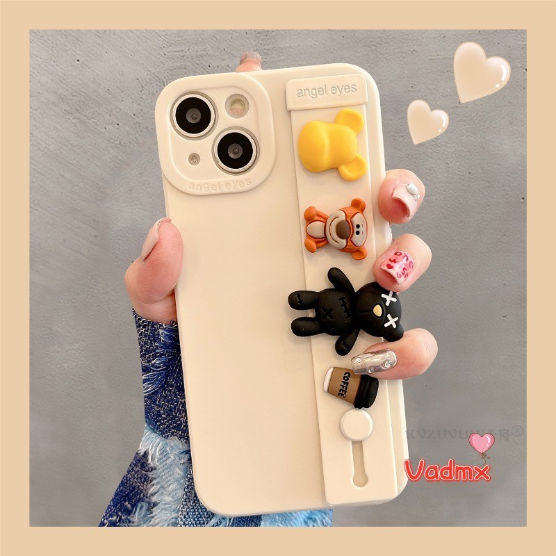 Cute Coffee Bear Casing For Vivo Y21 Y21s Y21T Y21a Y33S Y50 Y20 Y20i ...