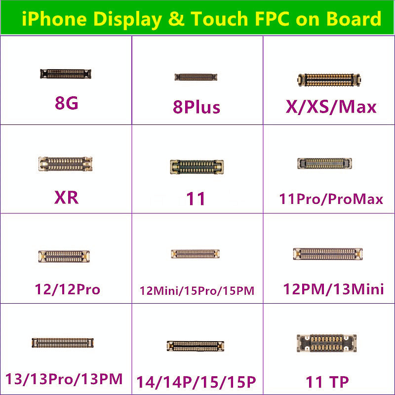 10PCS LCD Display Screen FPC Connector For iOS Phone X Xs Max XR 11 Pro ...