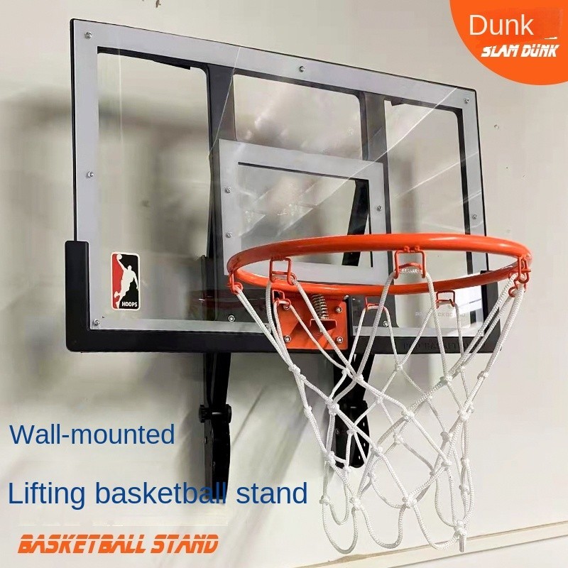 Wall Mounted Basketball Hoop Adjustable children adults basketball ...