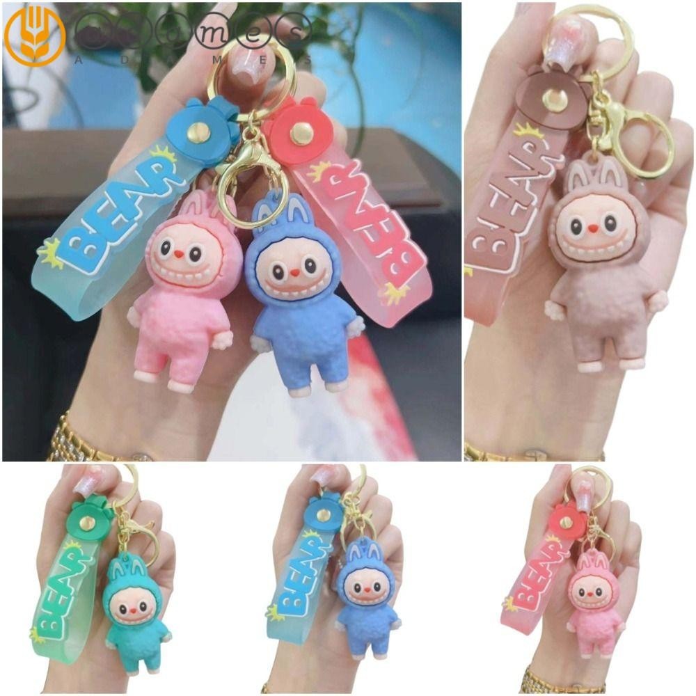 ADAMES Labubu Doll Keychain, Anti-lost Backpack Charms Labubu PVC ...
