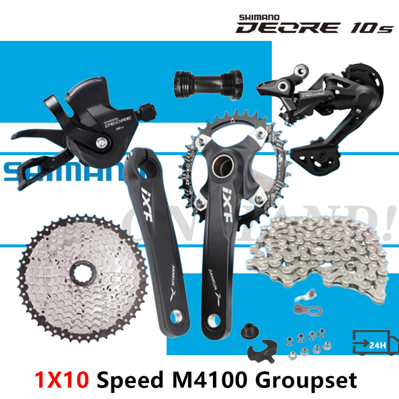 SHIMANO DEORE M4100 M4120 10 Speed Groupset 1X10 speed MTB Bike Bicycle Accessories Parts ...