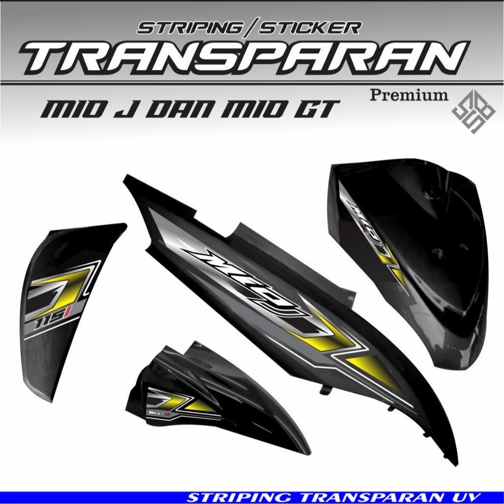 Motorcycle STICKER/Transparent STRIPING STICKER MIO J/GT Transparent UV ...