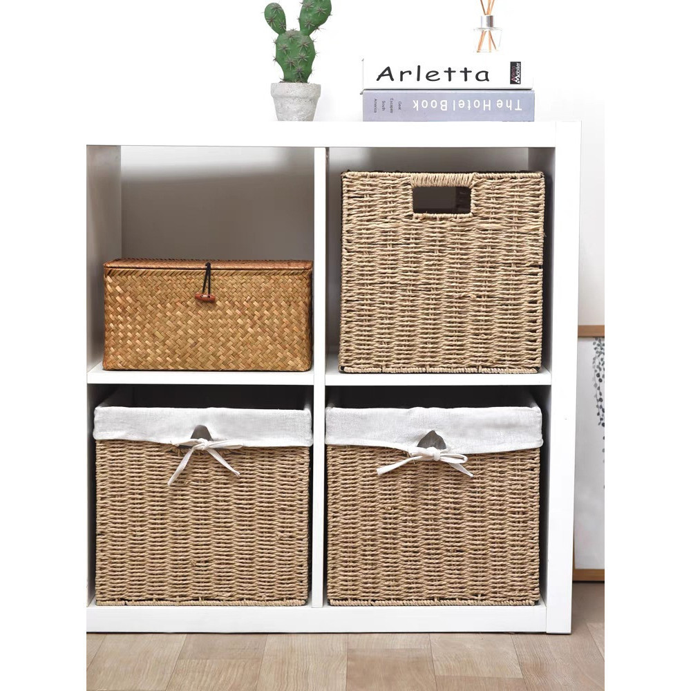 【SPOT GOODS】Rattan Basket Laundry Basket Storage Box Wicker Woven Straw ...