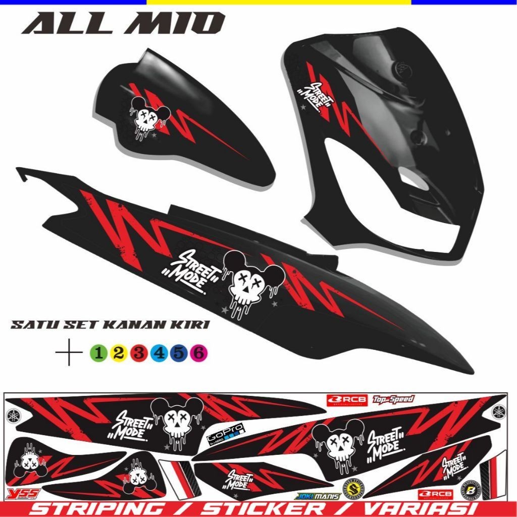 Mio OLD LIS Sticker Variations/MIO SPORTY STRIPING Variations/MIO SMILE ...