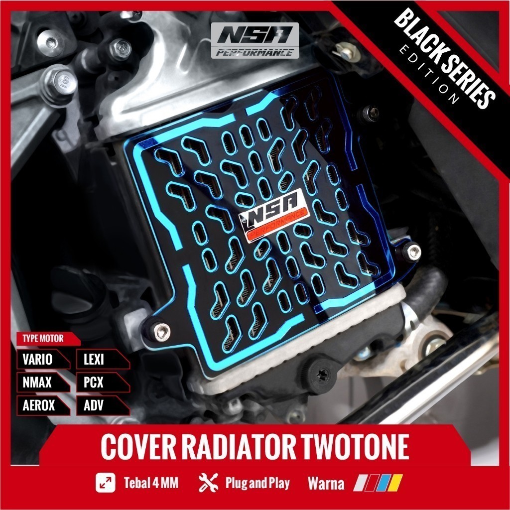 NSA COVER RADIATOR BLACK SERIES VARIO PCX NMAX AEROX ADV LEXI STYLO ...