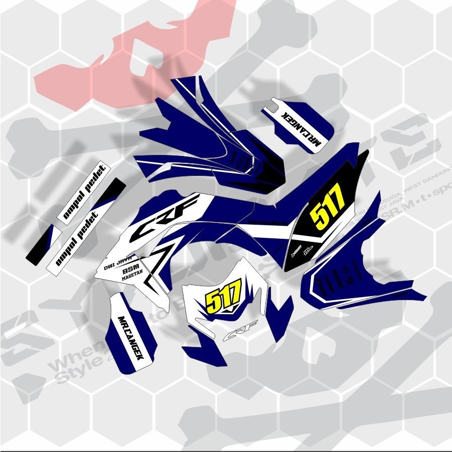 Decal/sticker CRF 150 /klx BF/D'Tracker/ WR155/klx Gordon/ full body ...