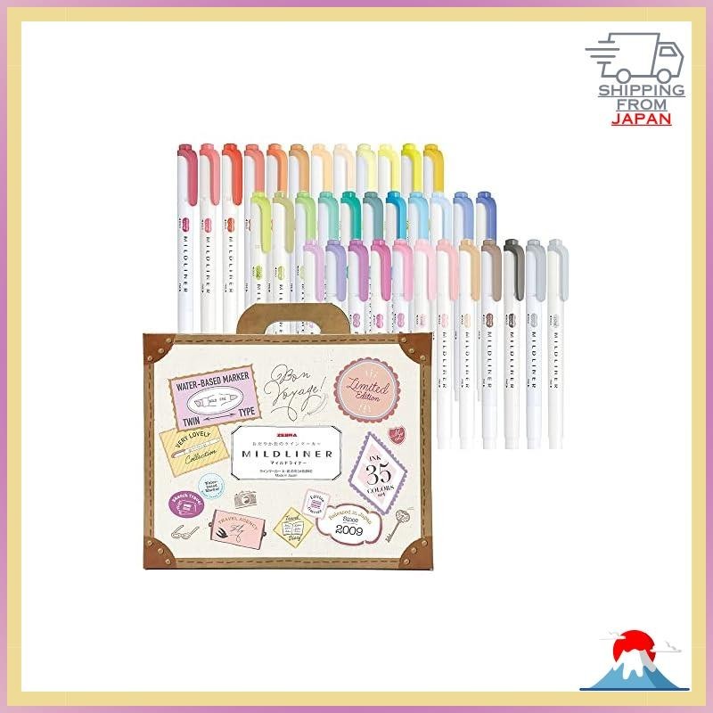 ZEBRA Mildliner 35 Color Set Fluorescent Highlighter Gift Box WKT7-35C ...