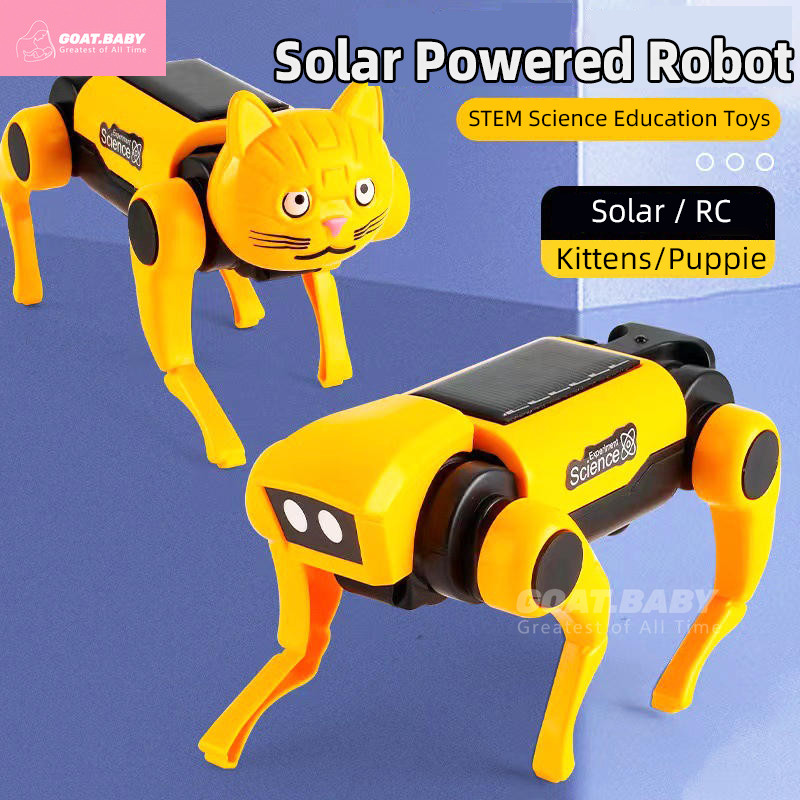 Self-Install DIY Robotic Kit Solar Powered or R/C Electric Robot Dog ...
