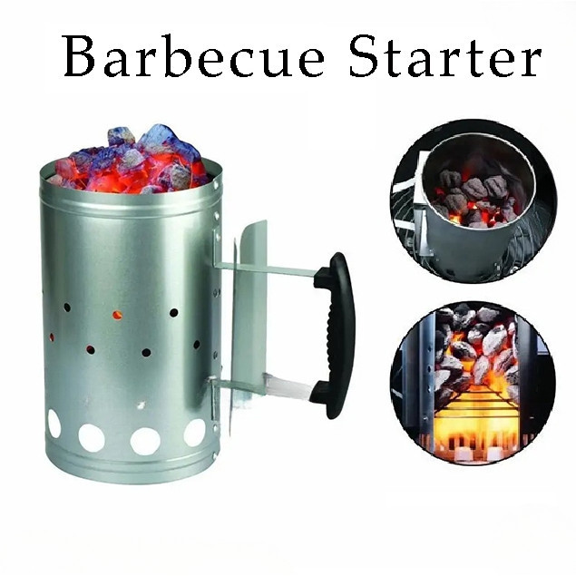 [In Stock]Charcoal Starter Barrel Chimney Grill Barbecue BBQ Galvanized ...