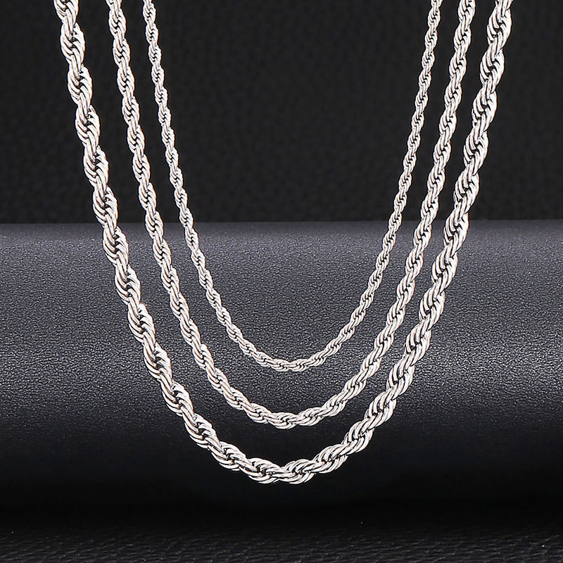 Fashion Smooth Finishing Twisted Rope Design Chain Choker Necklace by ...