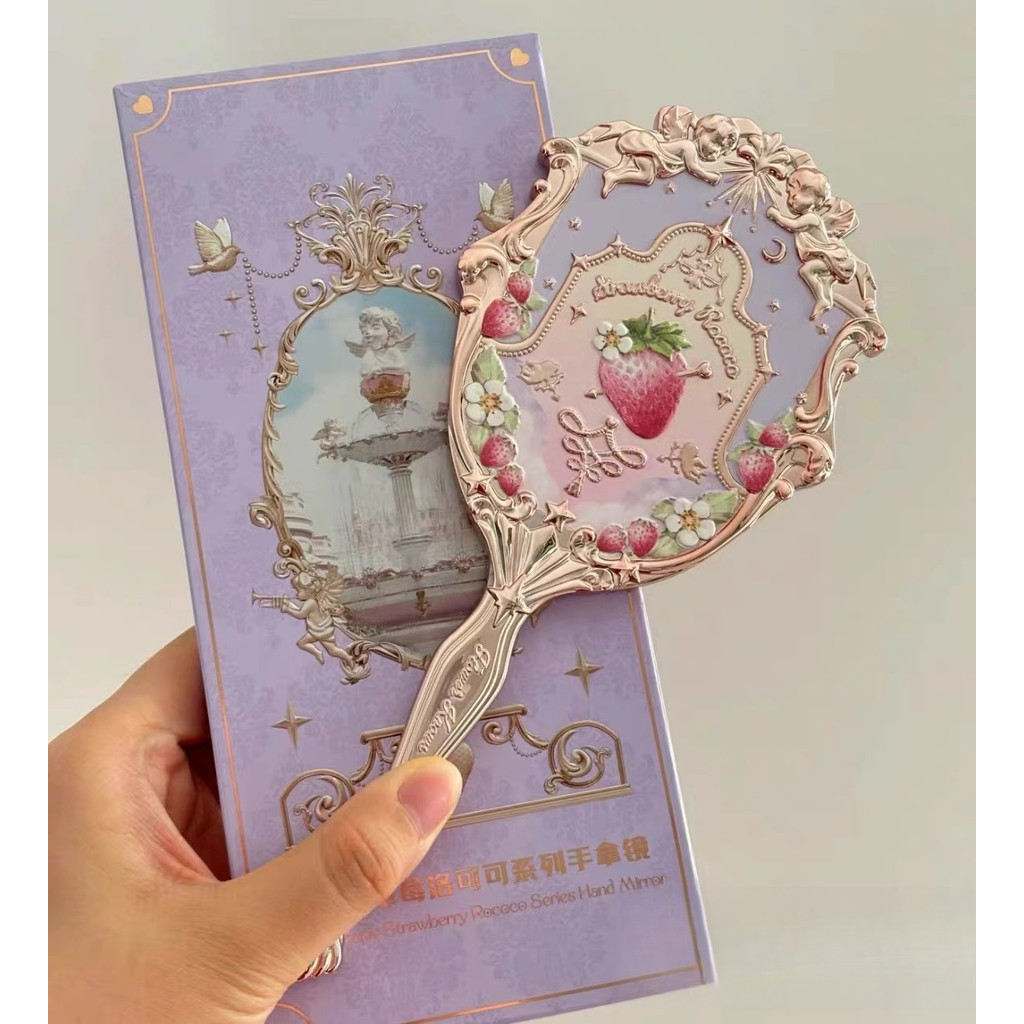 Spot Authentic ~ Flowers Know Strawberry Rococo Mirror Purple Handheld ...