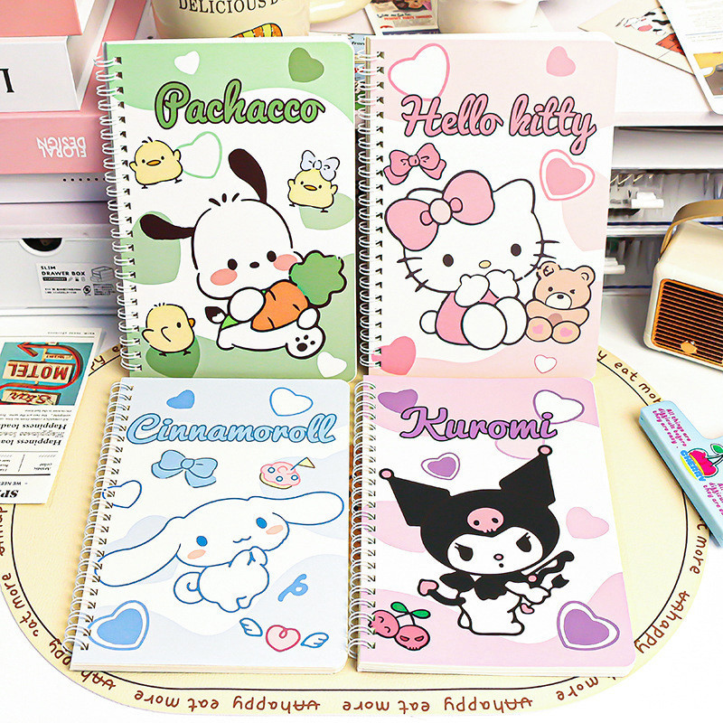 Kawaii A6 Notebooks Cinnamonroll Kuromi My Melody Anime Notepads Cute ...