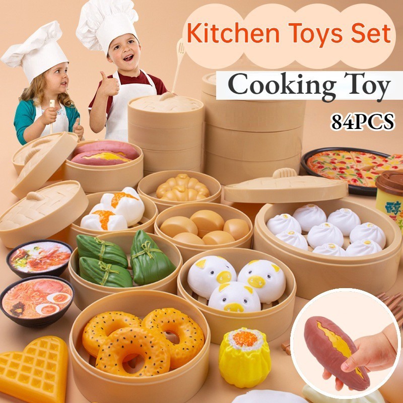 31PCS/84PCS Baby Cooking Toy Kitchen Toys Set for Kids Children ...
