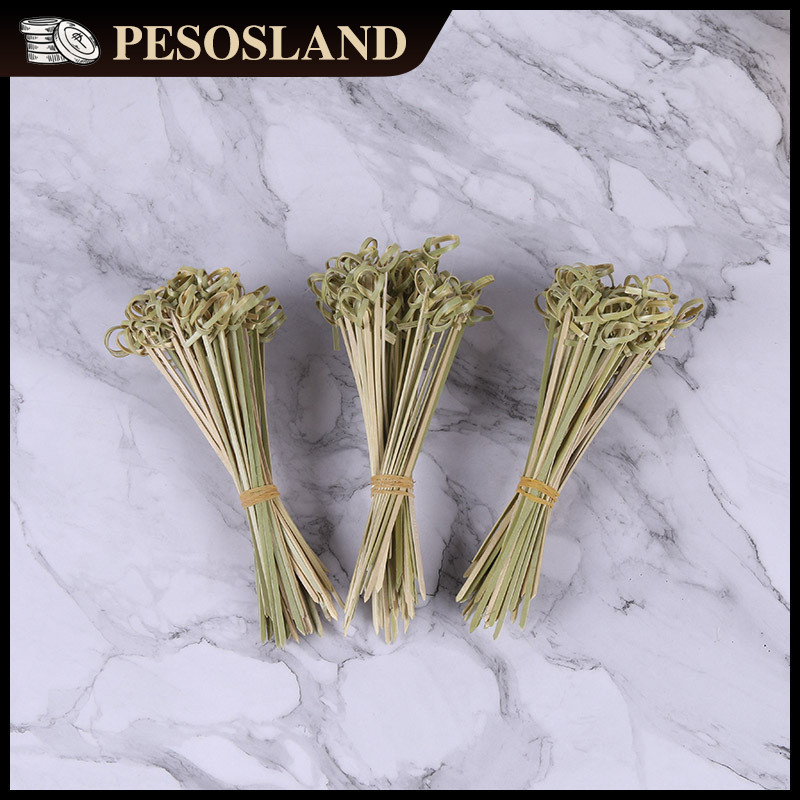 100Pcs Disposable Cocktail Bamboo Picks Bamboo Knot Skewers For ...