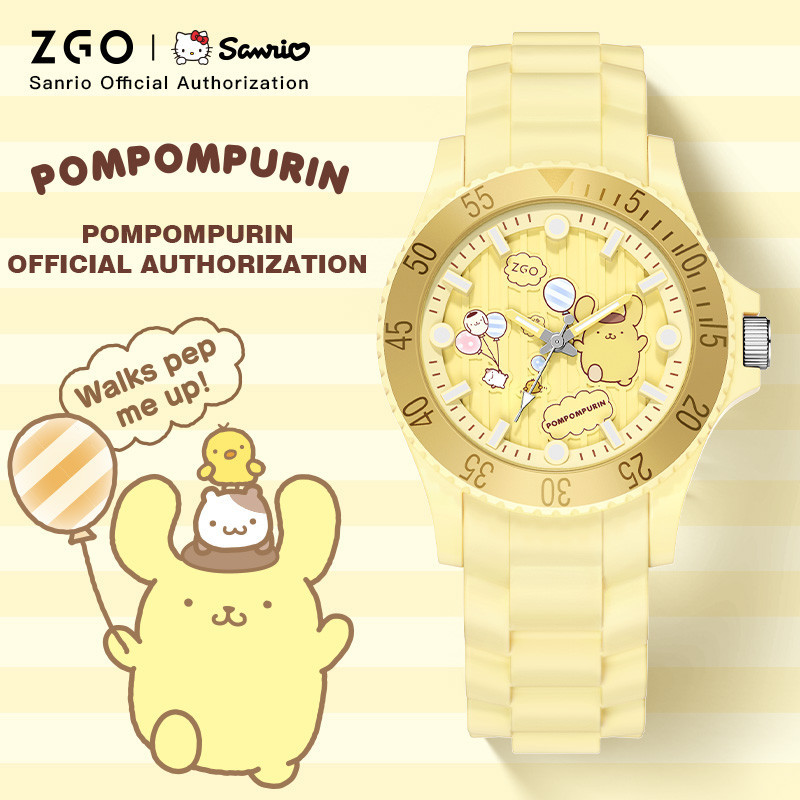 ZGO x Sanrio PomPomPurin Watch For Girl 2025 New Style Waterproof LED ...