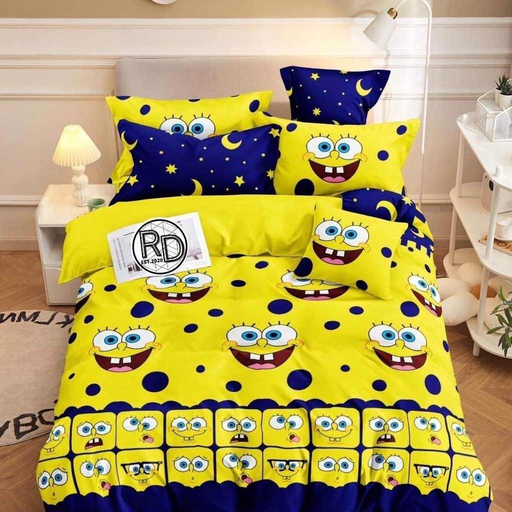 3 IN 1 BEDSHEET CHARACTER FULLY GARTERIZED CANADIAN COTTON WITH 2 ...