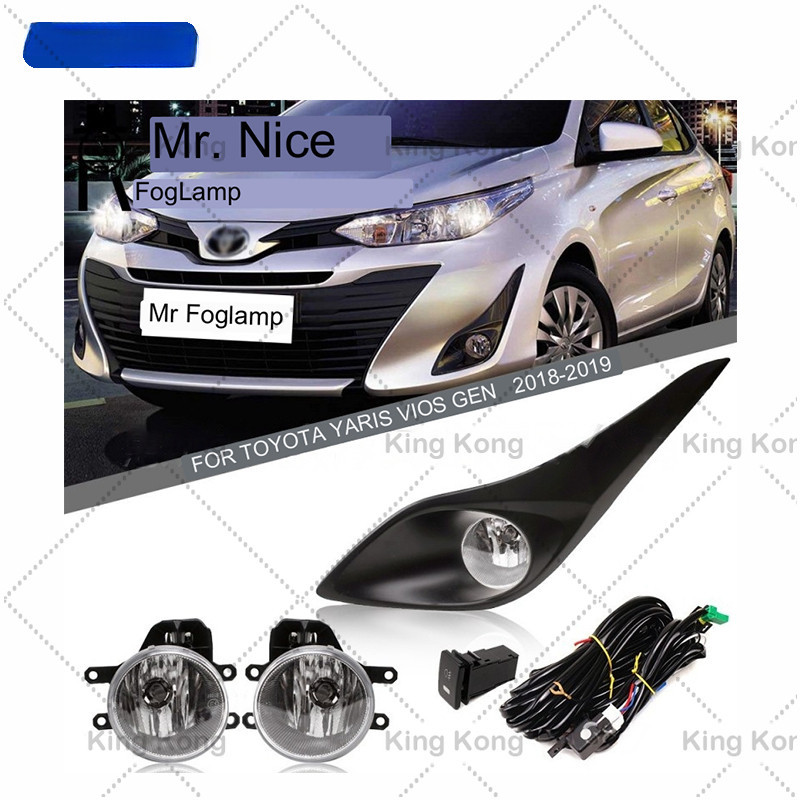 Car bumper fog lamp lights for Toyota Vios 2018 2019 Yaris XP150 Car ...