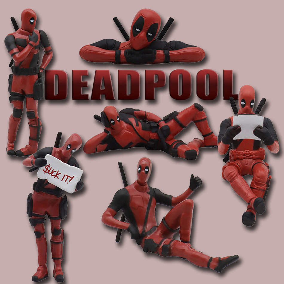 Deadpool Series Action Figure Superhero Sitting Lying Posture Model ...