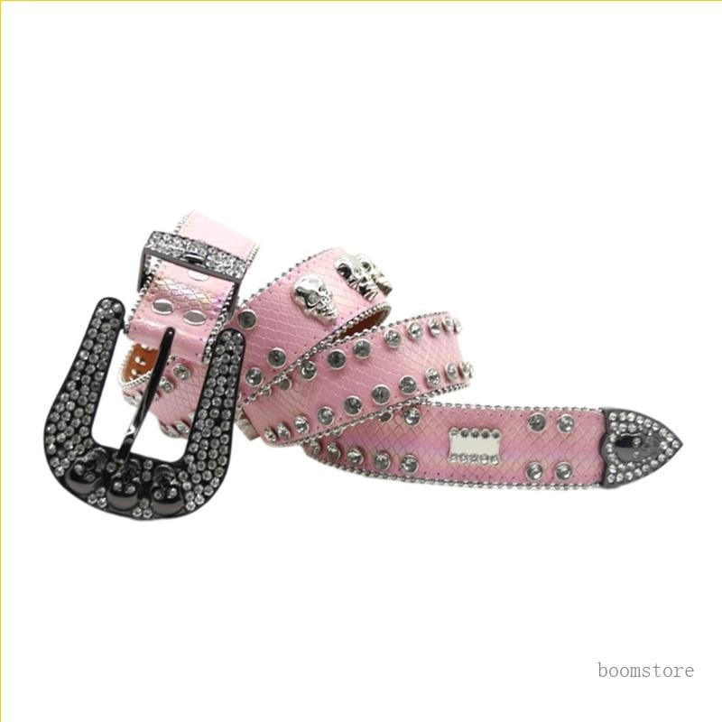 Boom Harajuku Skull Rivet Waist Belt Adult Punk PU Belt for Costume ...