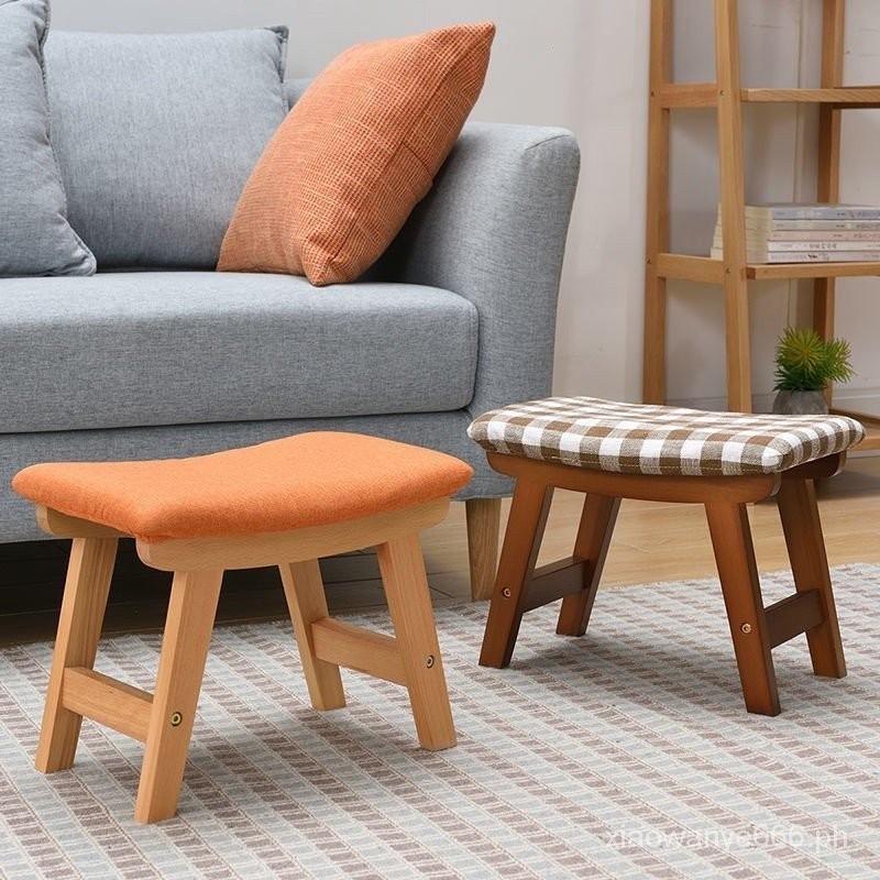 Solid Wood Stool. Living Room Sofa Stool Changing Shoe Stool. Adult ...
