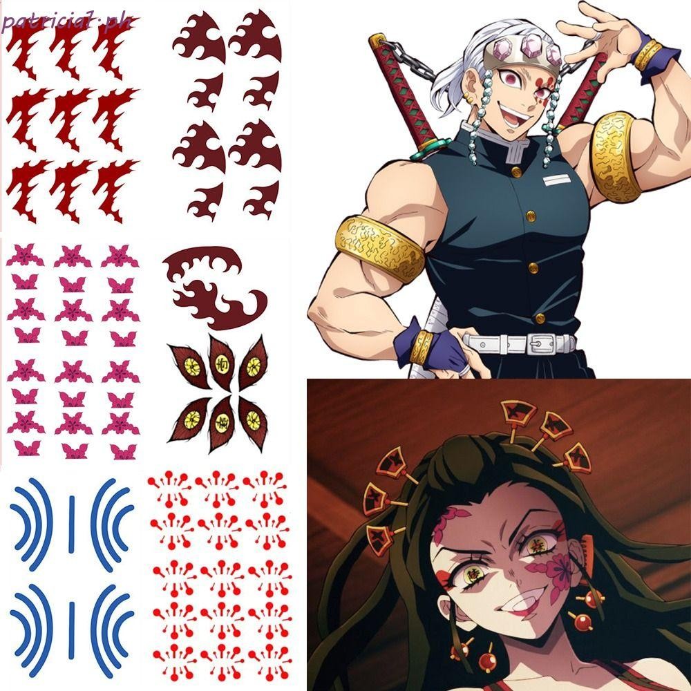PATRICIA Temporary Tattoo Stickers Kamado Tanjiro Nezuko Demon Slayer ...