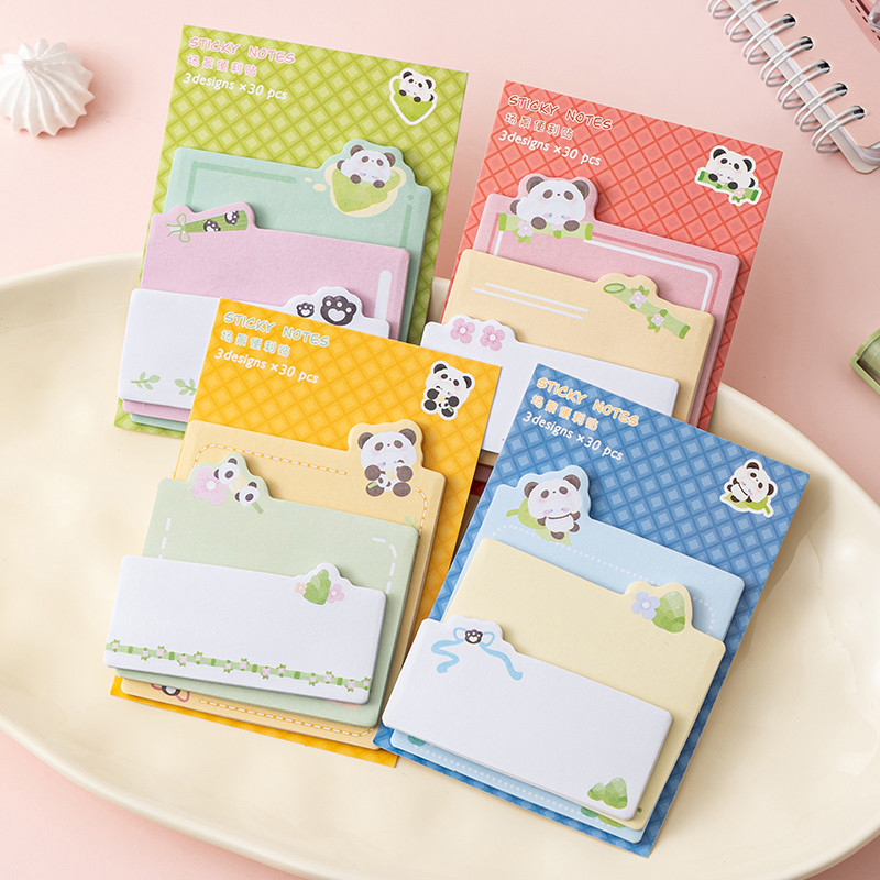 90 Sheets Cute Panda & Capybara Series Note Paper Memo Pad School ...