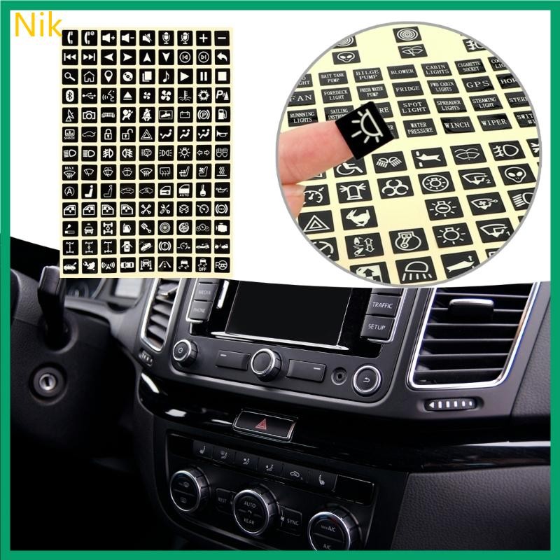 Niki Luminous Car Dashboard Stickers Window LifterButton GlowingSticker ...