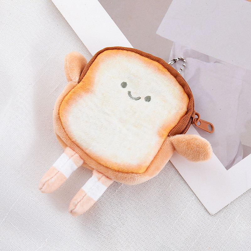 Creative Toast Coin Purse Cute Plush Pendant Storage Bag SP109 | Shopee ...