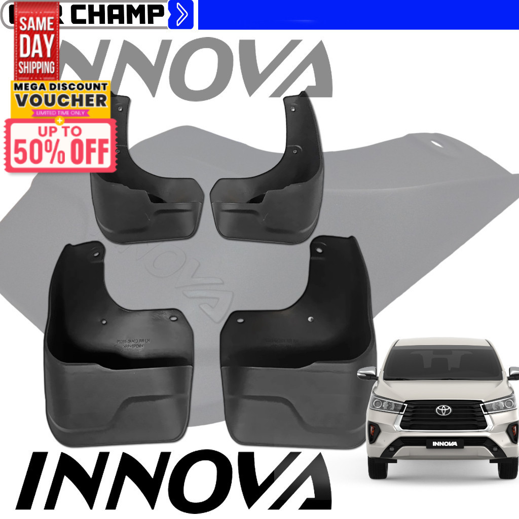 Toyota Innova 2016 to 2024 OEM Mud guard W/ 8PCS SCREWS Mud Flaps ...