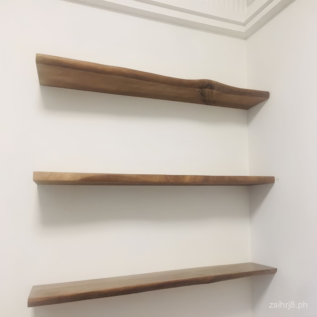 Wall-mounted Shelf Original Wood Hanging Retro Straight Board Solid ...