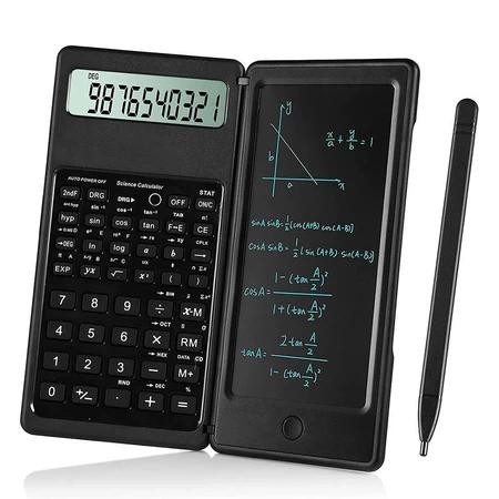 12-Digit LCD Display Foldable Student Calculator with Handwriting Board ...
