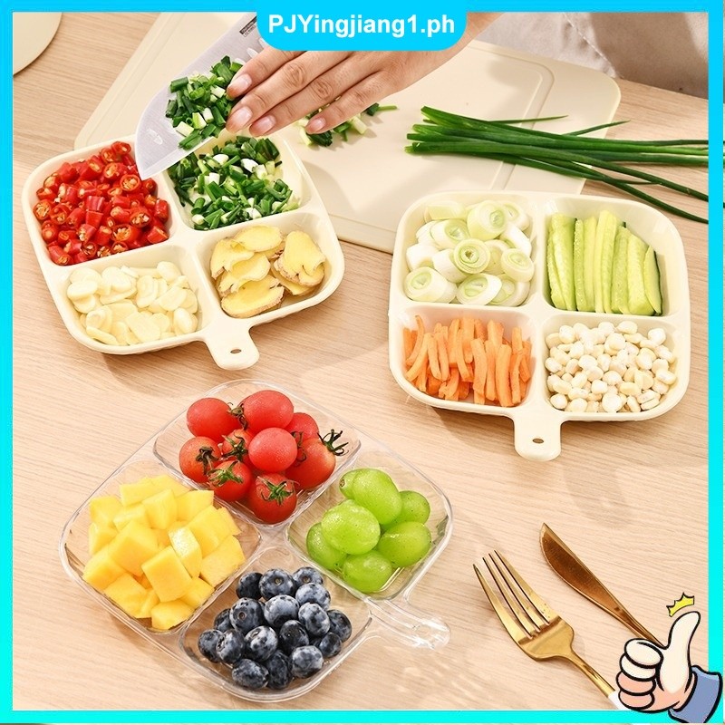 Preparation Plate 4 Girds Soy Sauce Dipping Seasoning Wall Mounted Hot ...