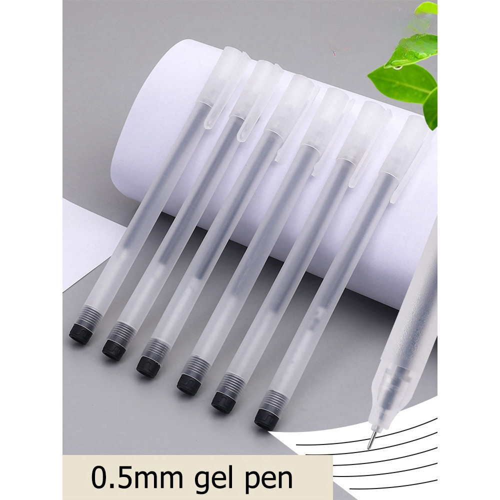 COD100pcs Ballpen Set 0.5mm Gel Pen Black Sign Pen Student Neutral Pen ...