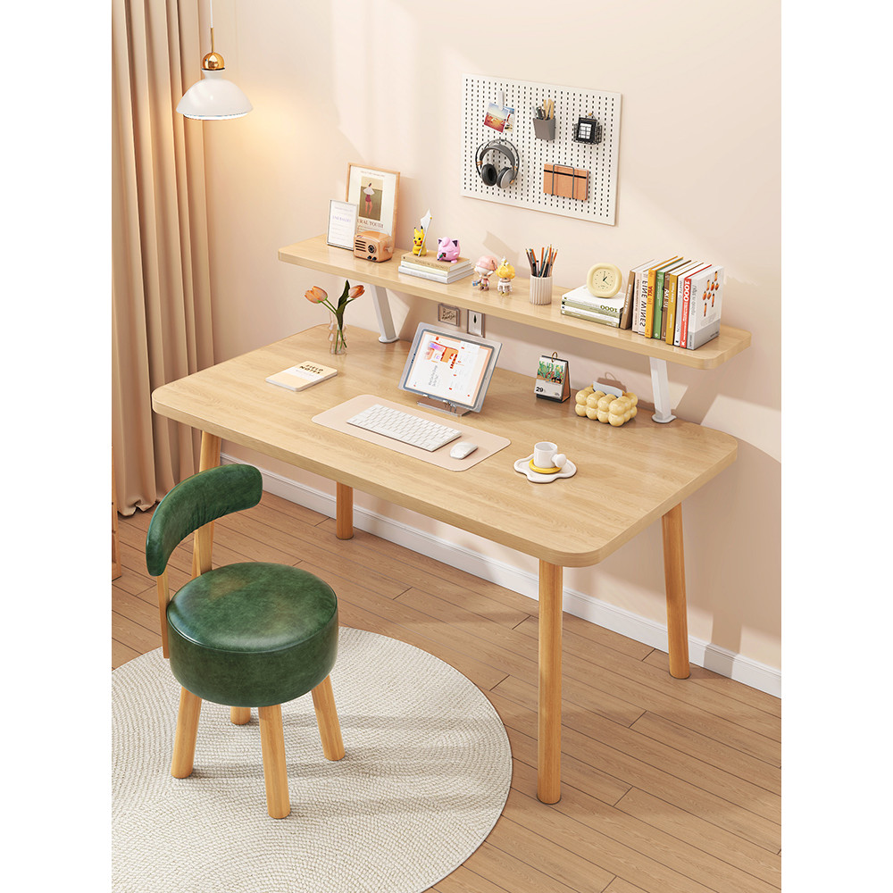 Solid Wood Student Desk Computer Desk Desktop Home Children's Study ...