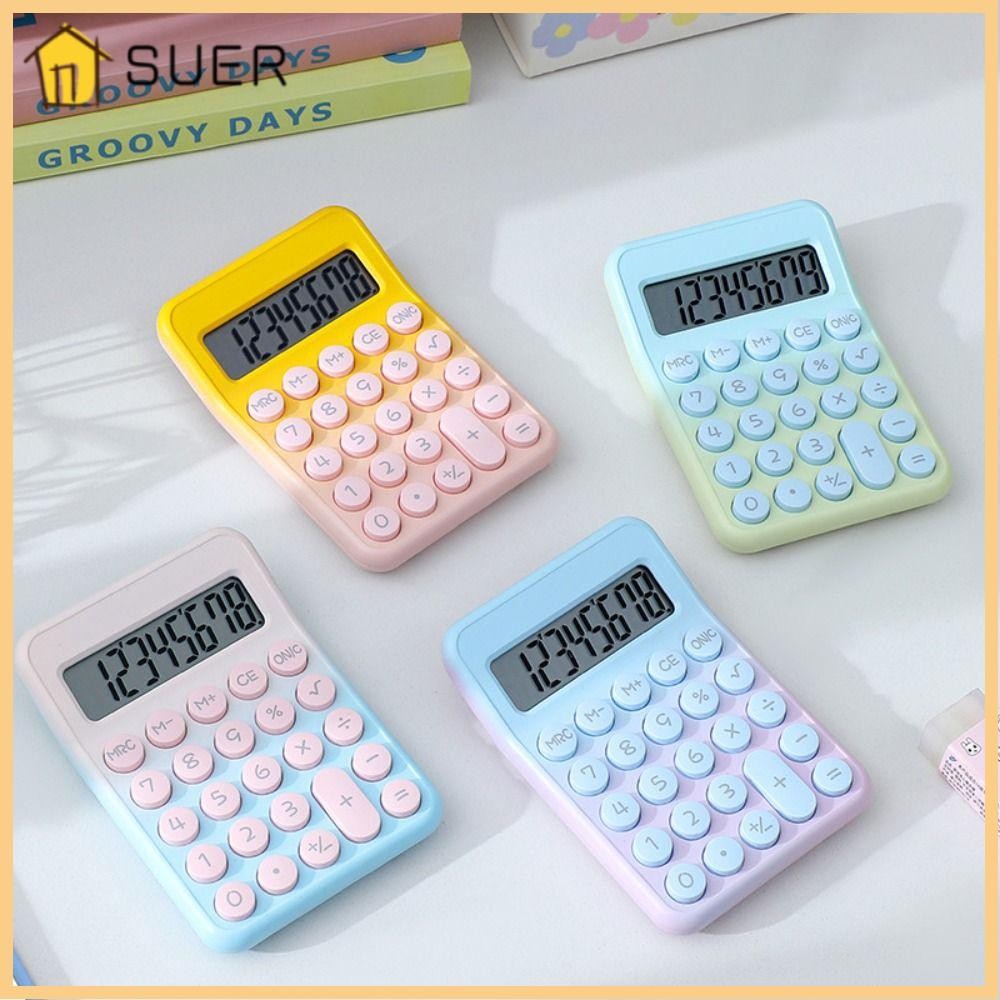 SUER1EN Electronic Calculator, 8-digit Silicone Button Keyboard ...