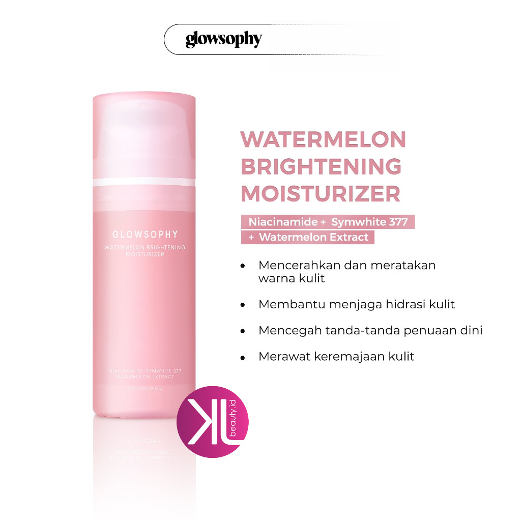 Glowsophy Watermelon Brightening Moisturizer Skin Barrier Niacinamide ...