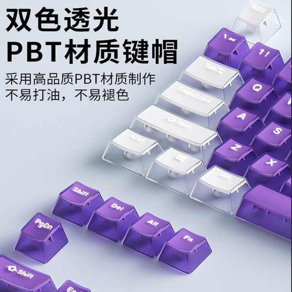 keycaps custom keycaps Pbt Crystal Fully Transparent Light-Translucent ...