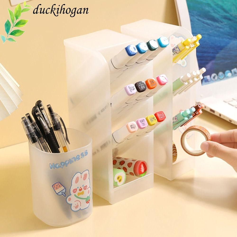 DUCKIHOGAN Pen Holder, Transparent Plastic Pen Container, High Quality ...