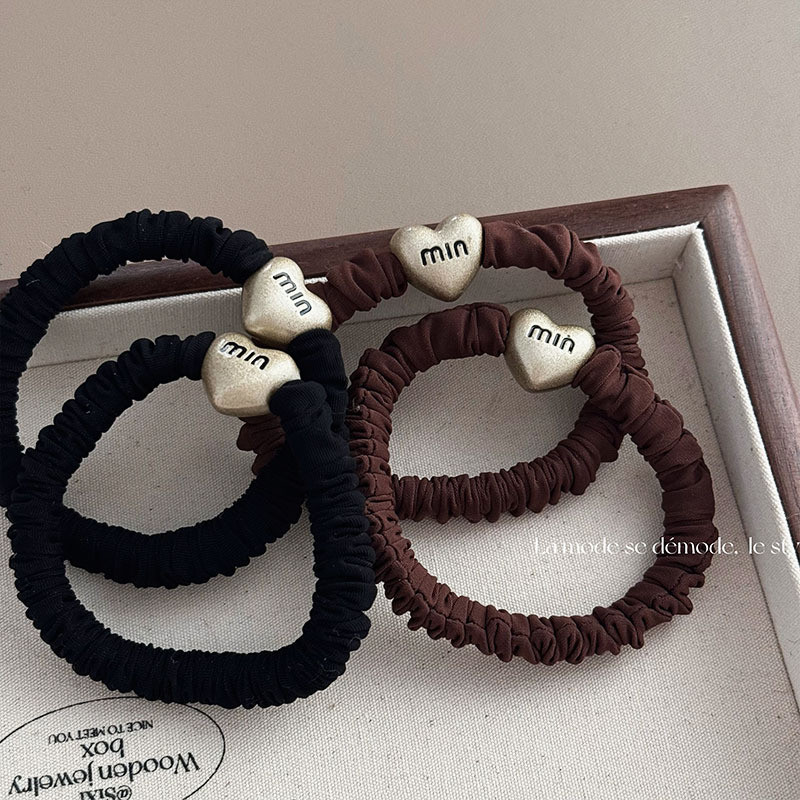 Simple Heart Hair Tie Female Hair Band | Shopee Philippines