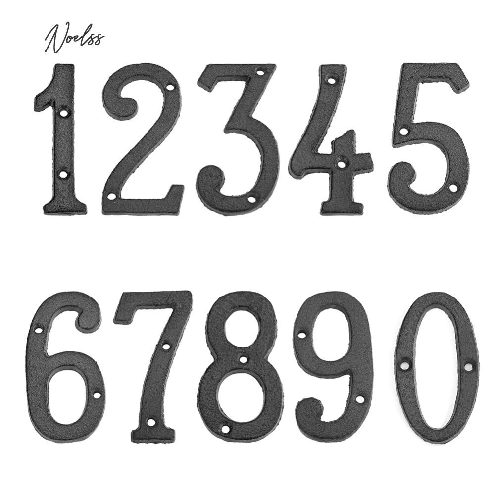 T0# Metal Digital Numbers Cast Iron House Sign Doorplate DIY Cafe Shop ...