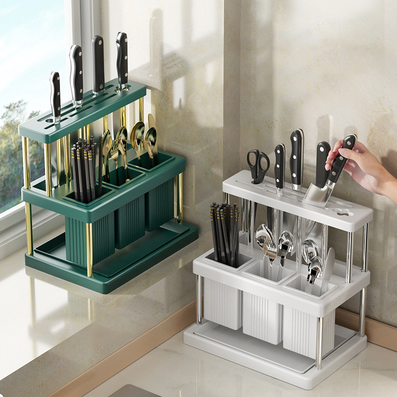 Kitchen Rack Cutlery Chopstick Drainer Holder Rak Dapur Rak Sudu ...