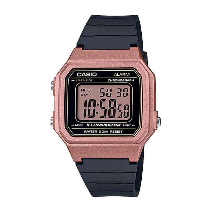 Casio (W-217HM-5AVDF) Black Resin Strap 50 Meter Digital Watch | Shopee ...