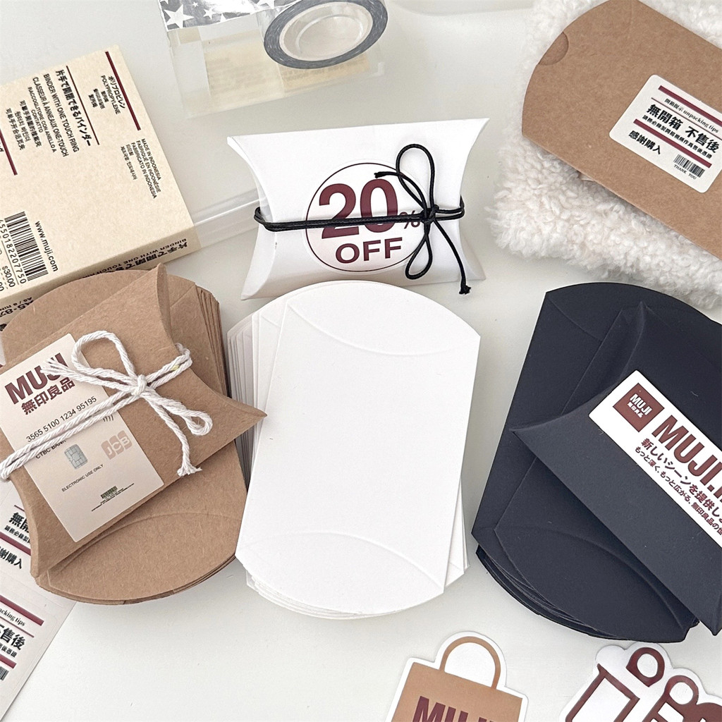 10pcs Ins Kraft Paper Box DIY Gift Box Packaging Bag | Shopee Philippines