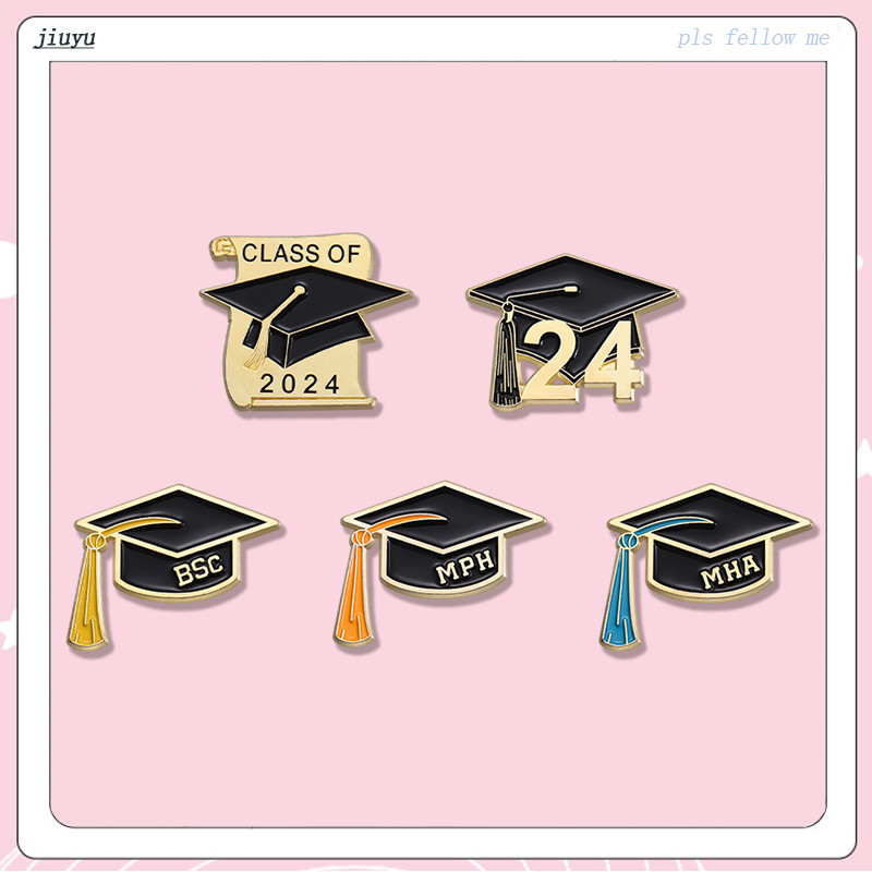 2024 Graduation Pin Creative Bachelor Hat Brooch Badges Lapel Pin ...